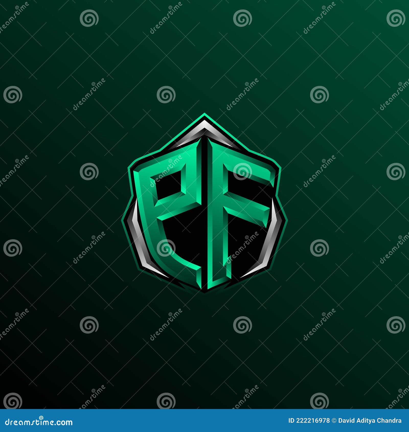 Initial PF Logo Design, Initial PF Logo Design With Shield Style, Logo ...