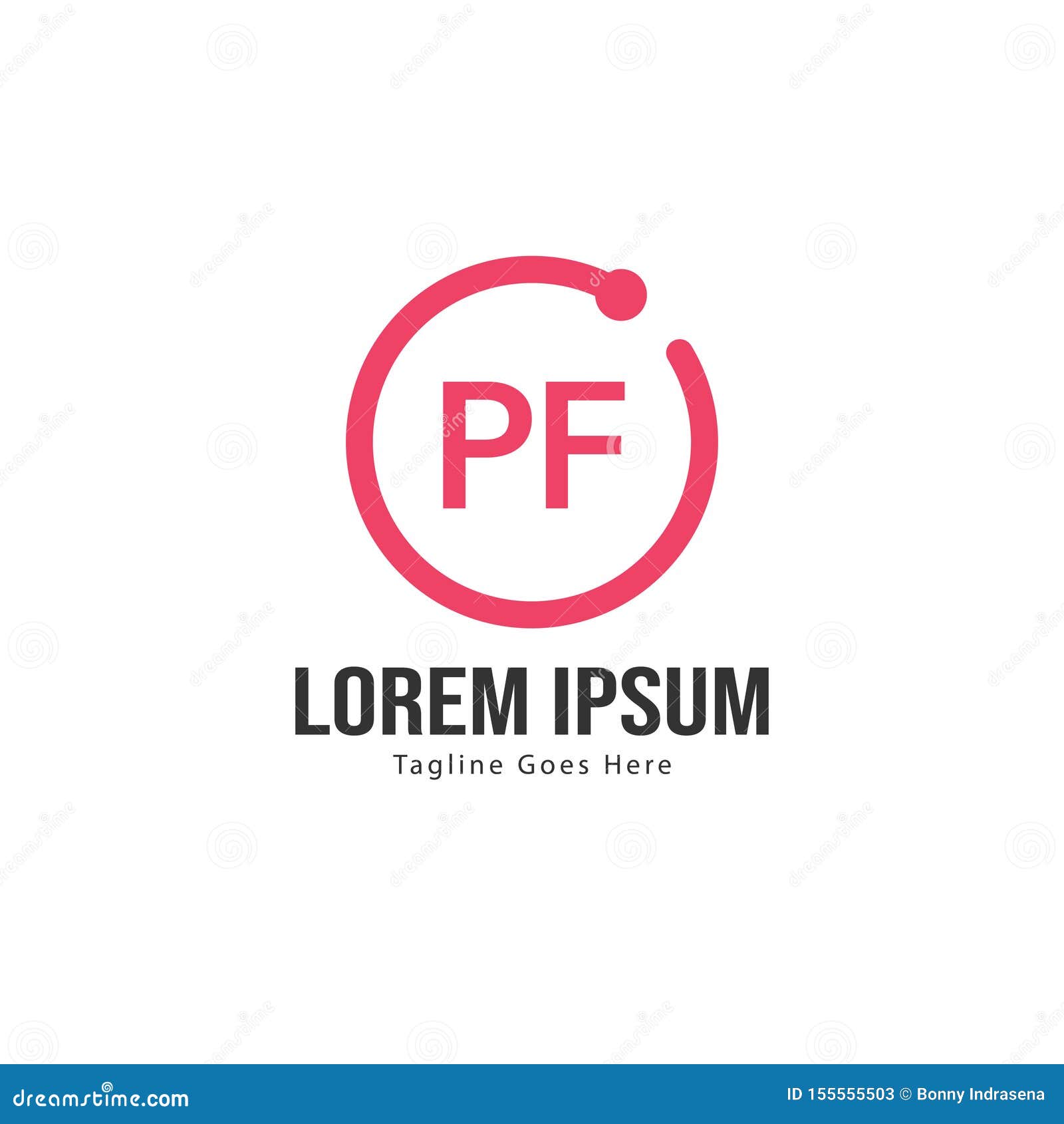 Initial PF Logo Template with Modern Frame. Minimalist PF Letter Logo ...