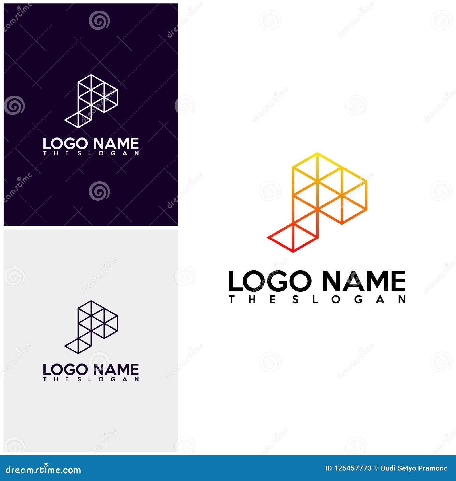 Initial PF Logo Vector, P Logo Template, Colorful Logo Stock Vector ...