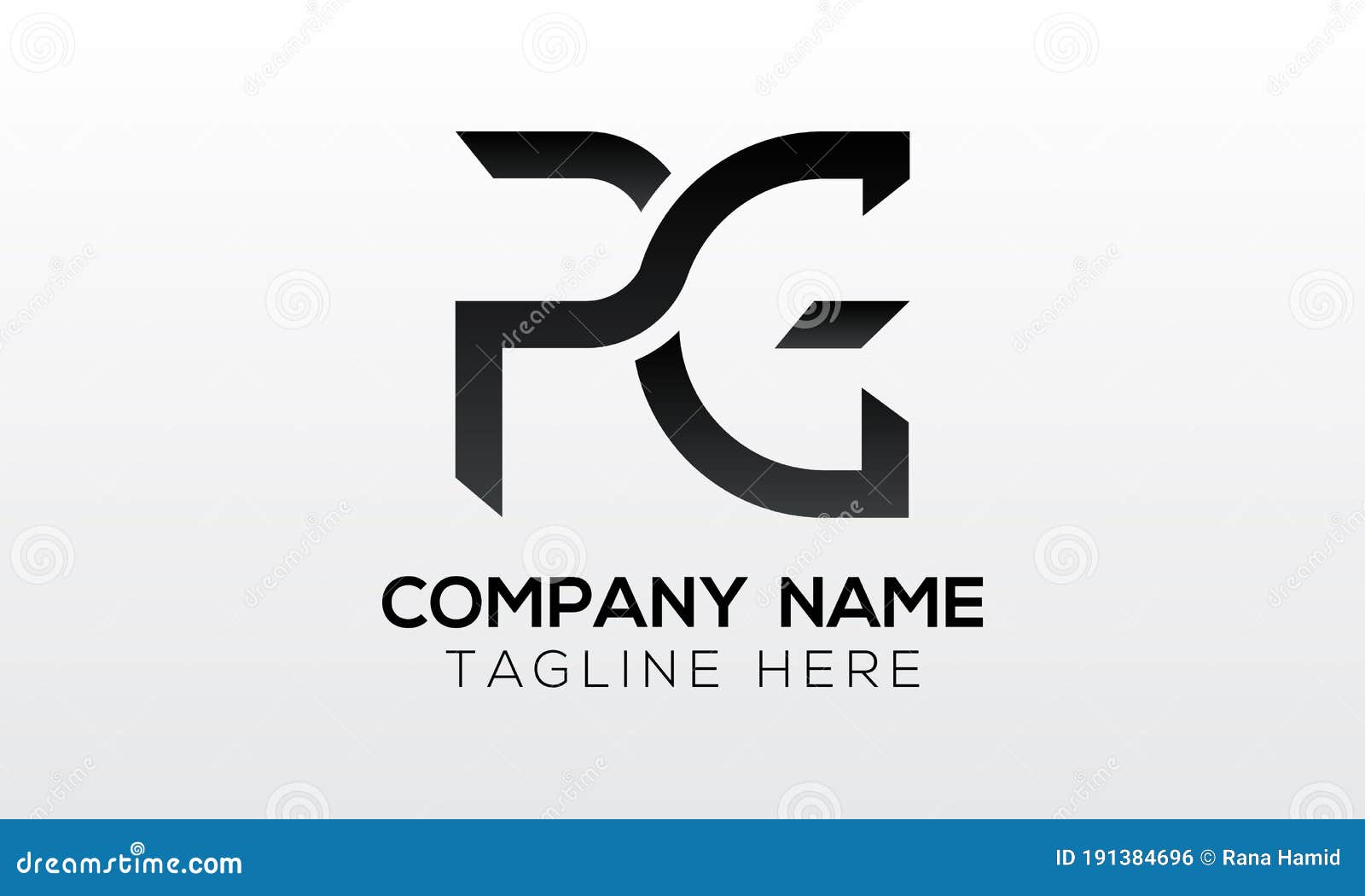 Initial PG Letter Logo with Creative Modern Business Typography Vector ...