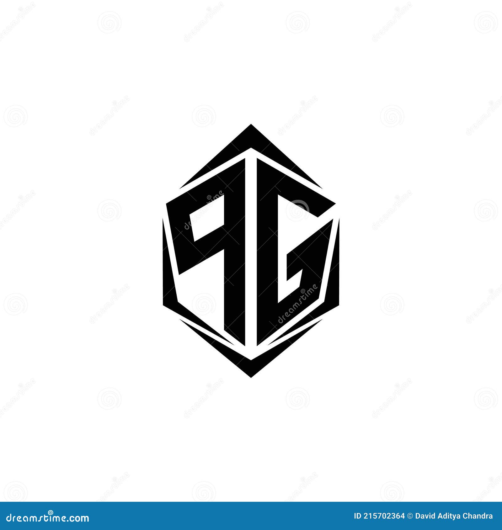 Initial PG Logo Design with Shield Style, Logo Business Branding Stock ...