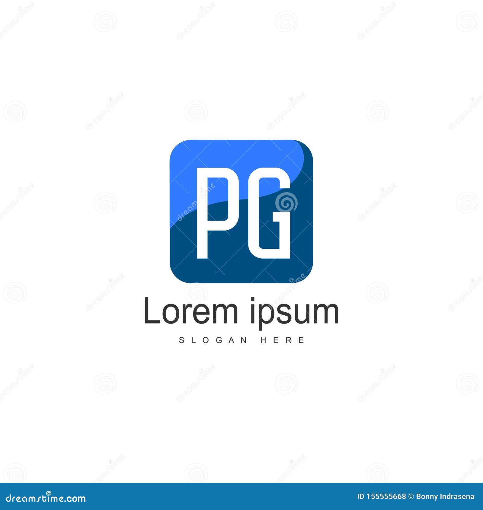 Initial PG Logo Template with Modern Frame. Minimalist PG Letter Logo ...