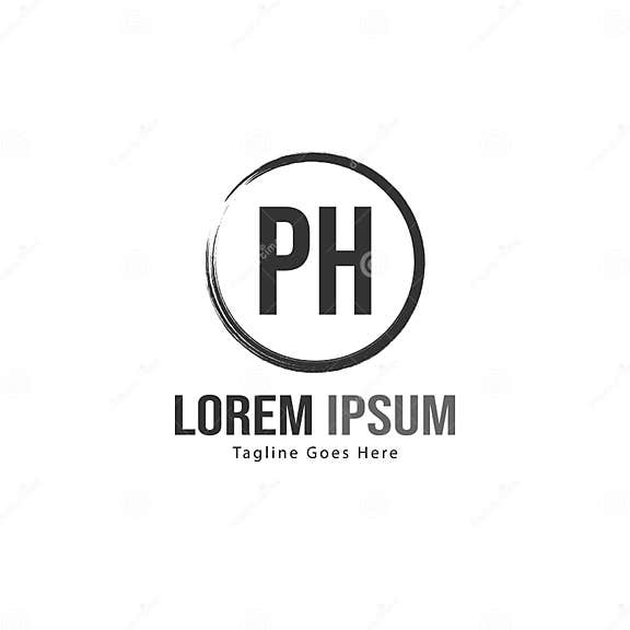 Initial PH Logo Template with Modern Frame. Minimalist PH Letter Logo ...