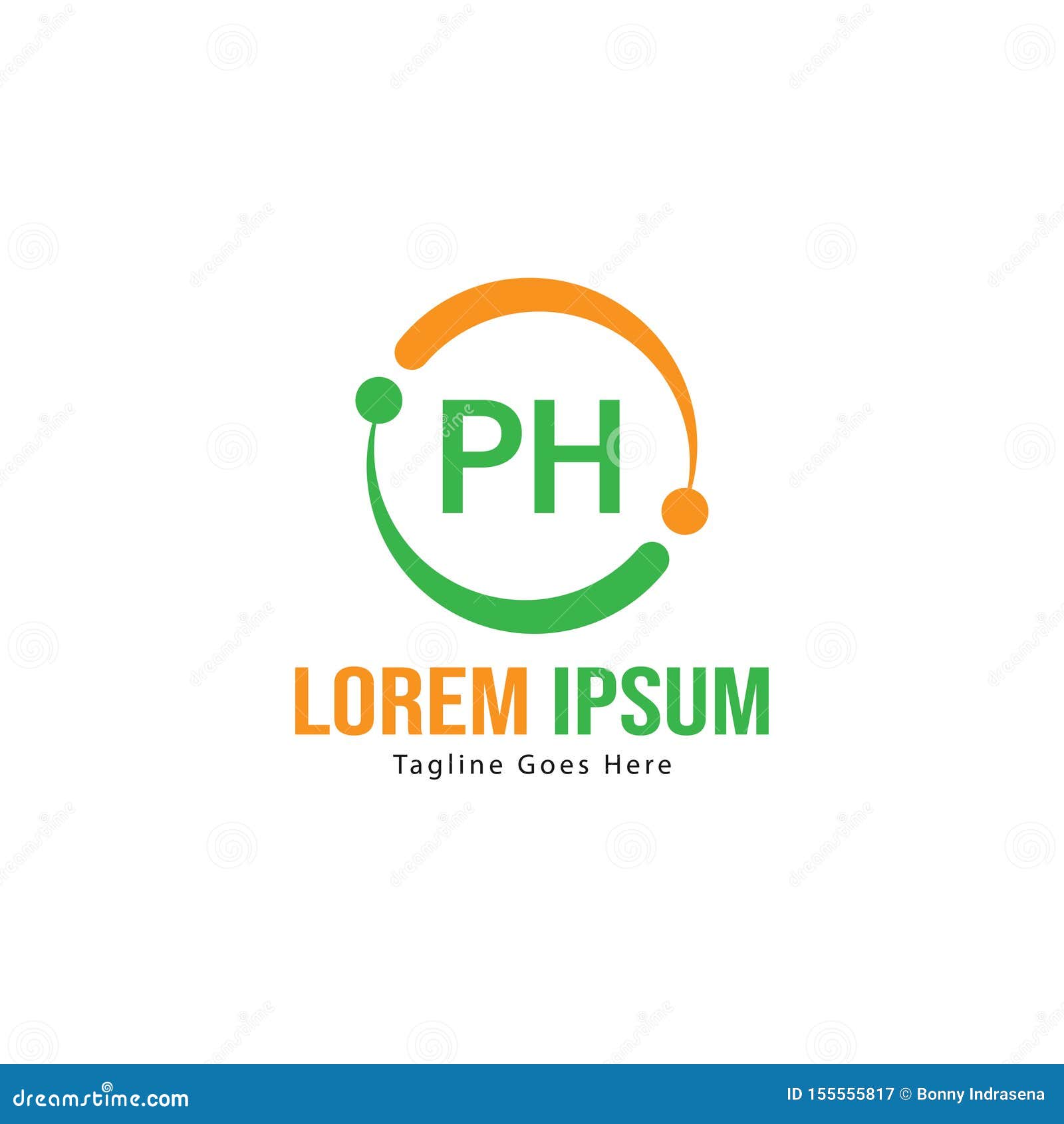 Initial PH Logo Template with Modern Frame. Minimalist PH Letter Logo ...
