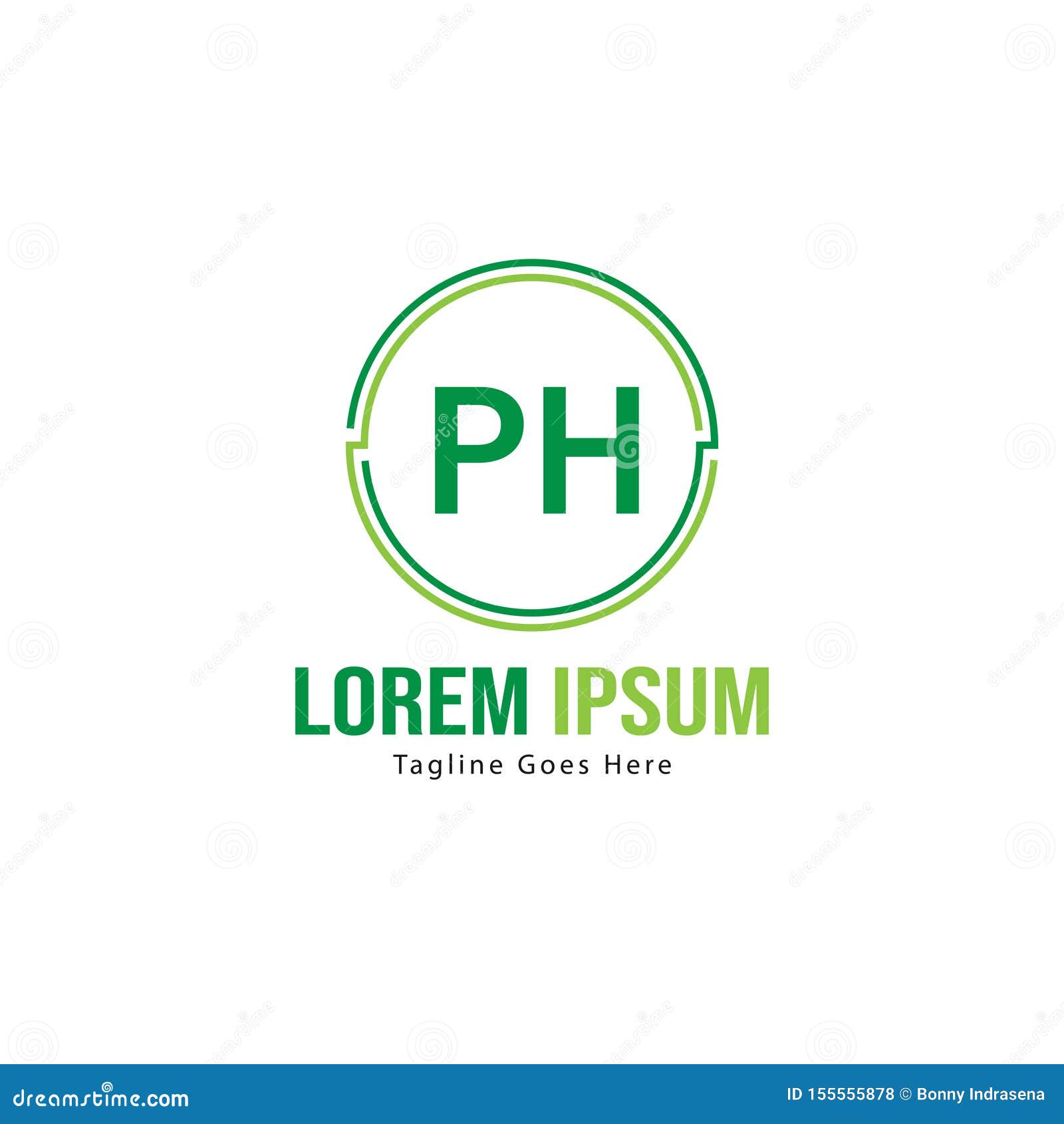 Initial PH Logo Template with Modern Frame. Minimalist PH Letter Logo ...