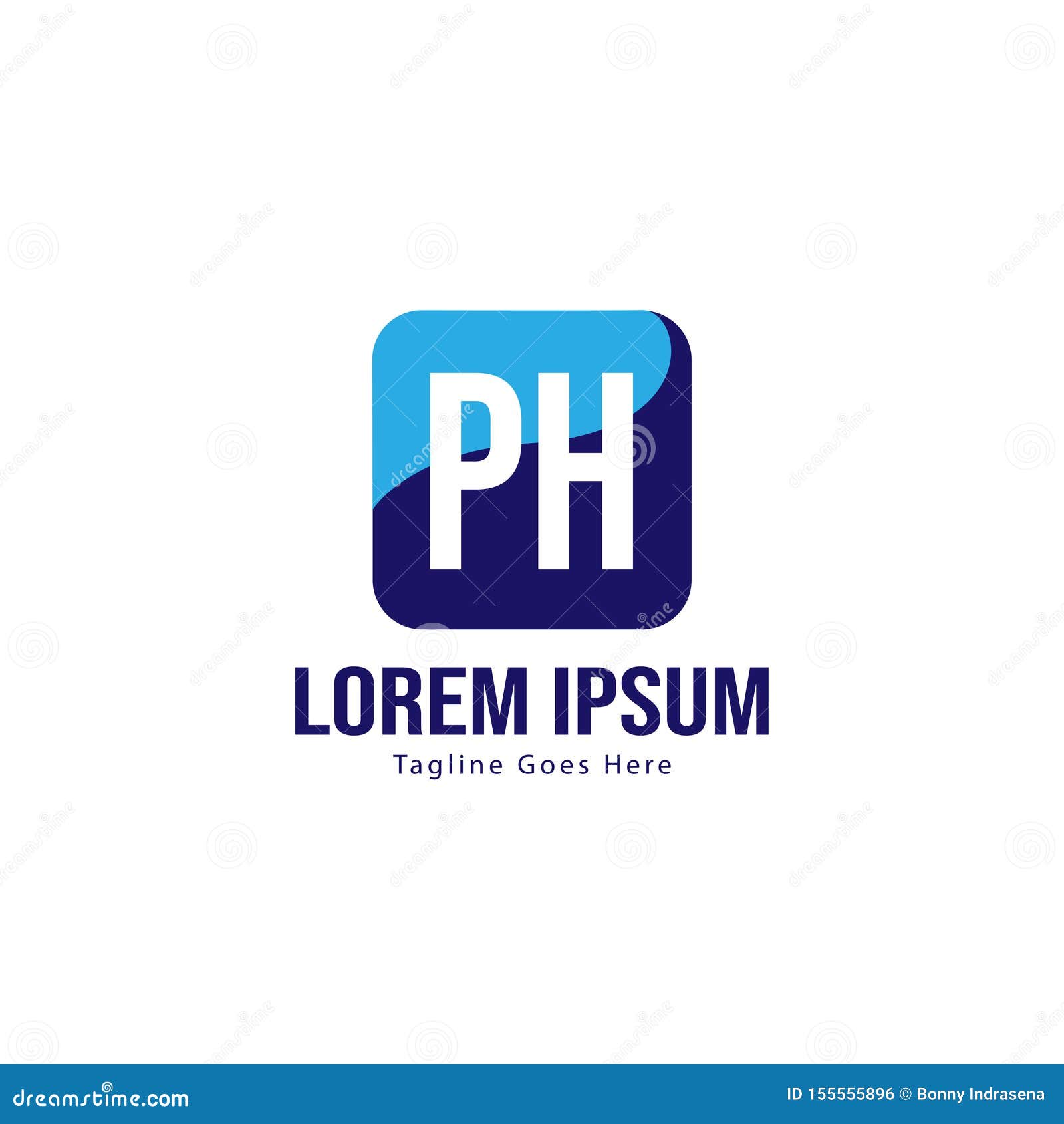 Initial PH Logo Template with Modern Frame. Minimalist PH Letter Logo ...