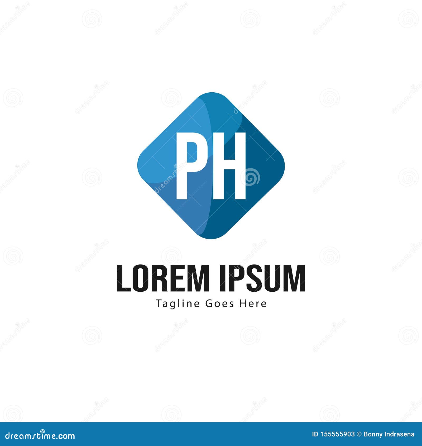 Initial PH Logo Template with Modern Frame. Minimalist PH Letter Logo ...