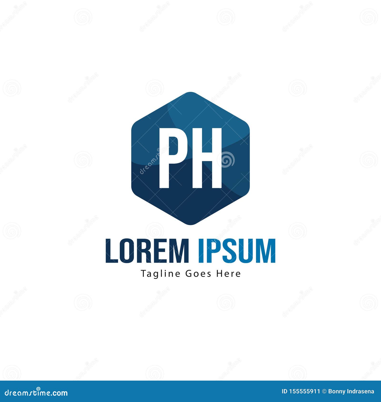 Initial PH Logo Template with Modern Frame. Minimalist PH Letter Logo ...