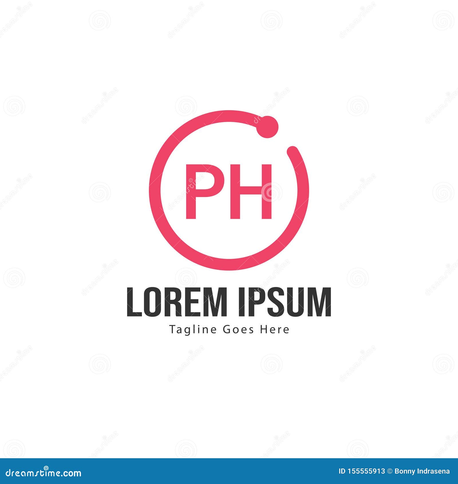 Initial PH Logo Template with Modern Frame. Minimalist PH Letter Logo ...
