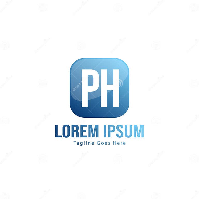Initial PH Logo Template with Modern Frame. Minimalist PH Letter Logo ...