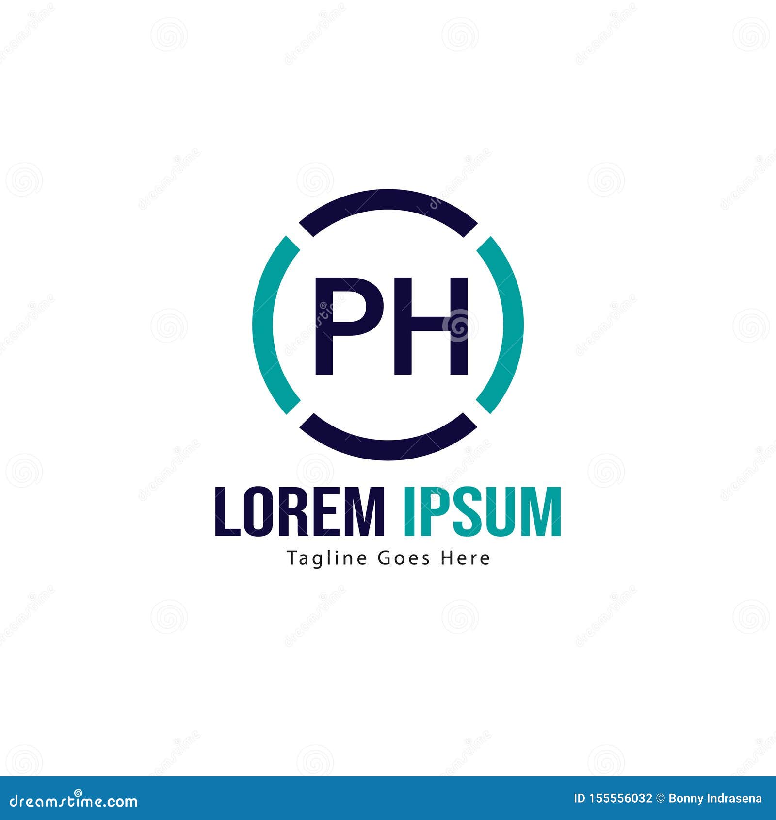 Initial PH Logo Template with Modern Frame. Minimalist PH Letter Logo ...