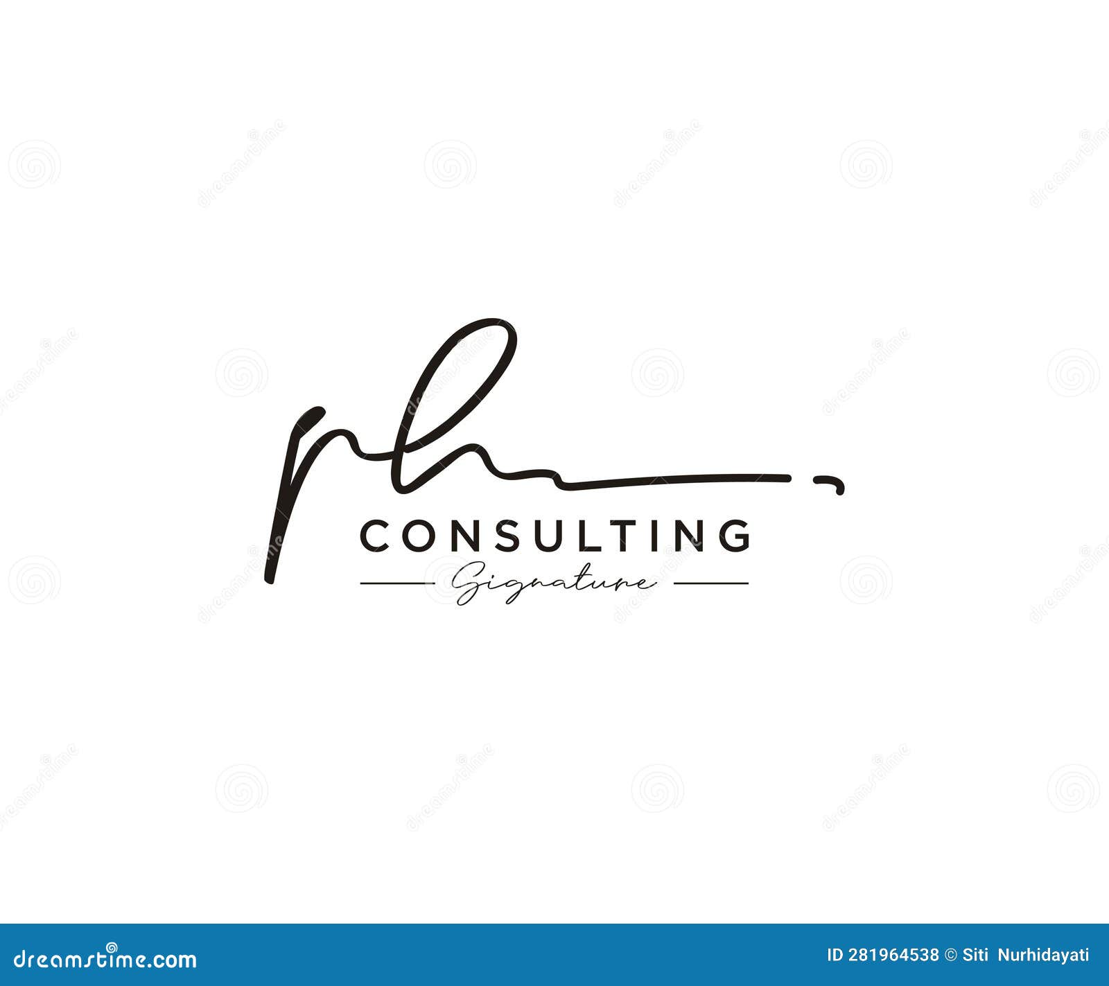 Initial PH Signature Logo Collection Template Vector. Hand Drawn ...