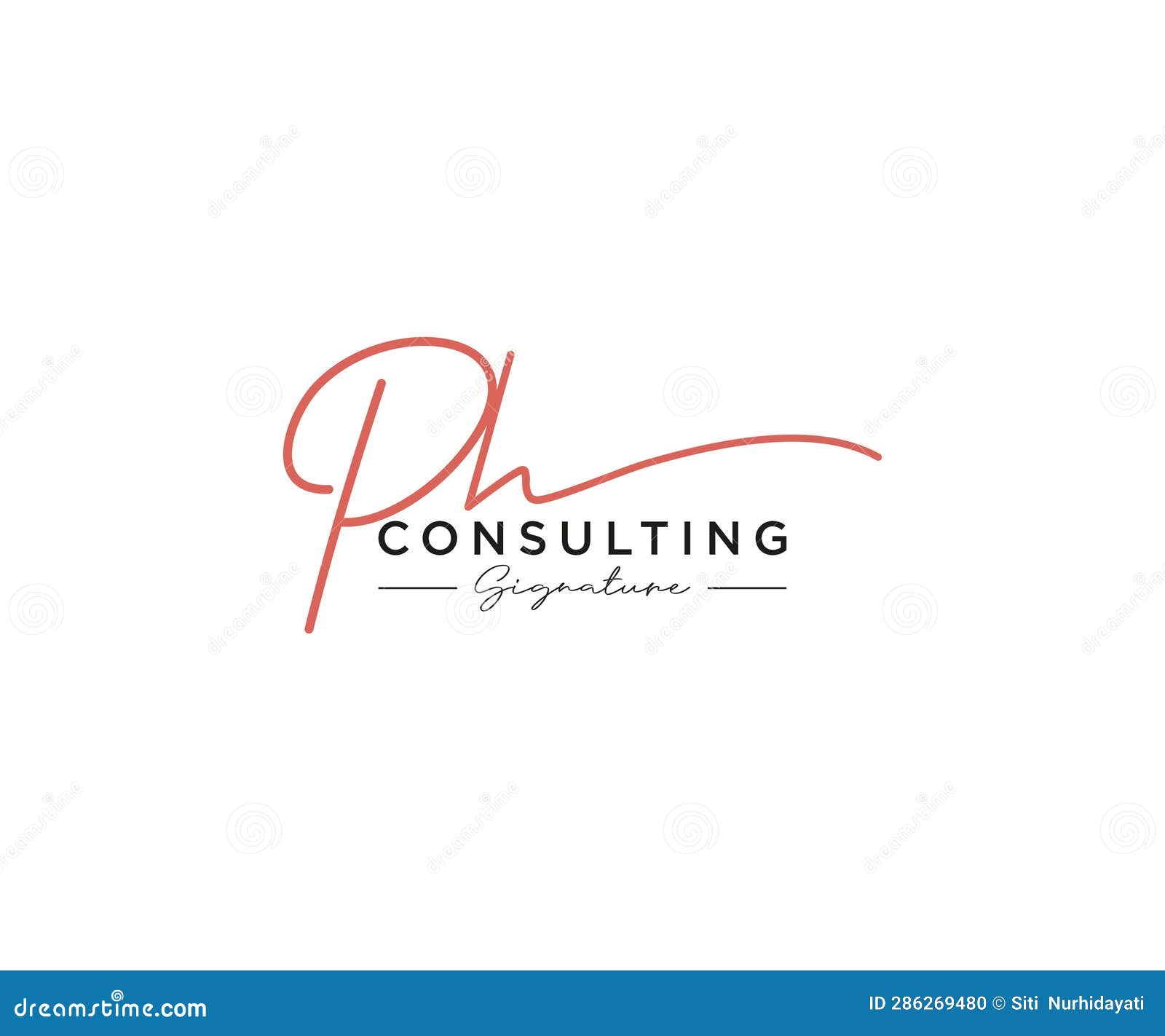 Initial PH Signature Logo Collection Template Vector. Hand Drawn ...