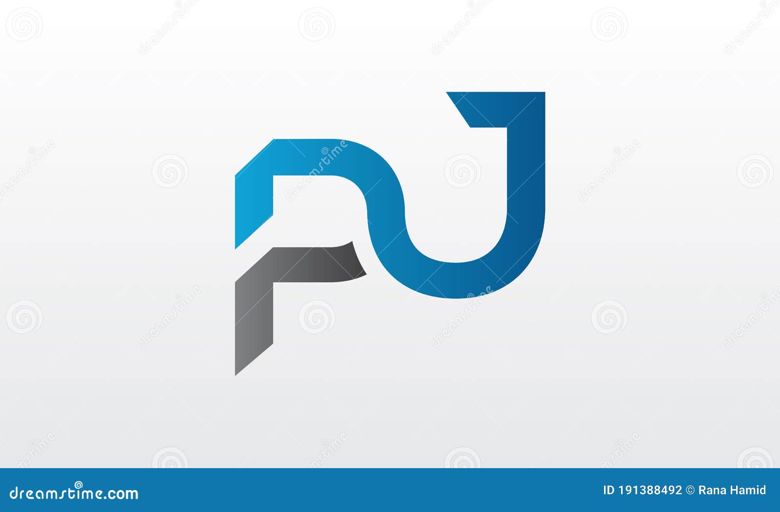 Initial PJ Letter Logo with Creative Modern Business Typography Vector ...