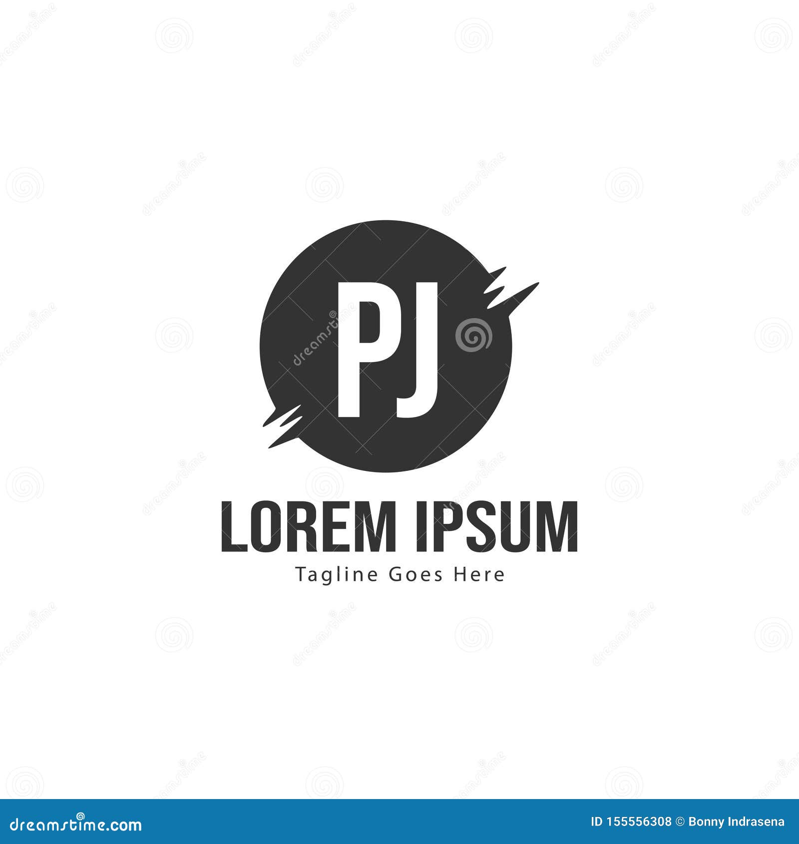 Initial PJ Logo Template with Modern Frame. Minimalist PJ Letter Logo ...