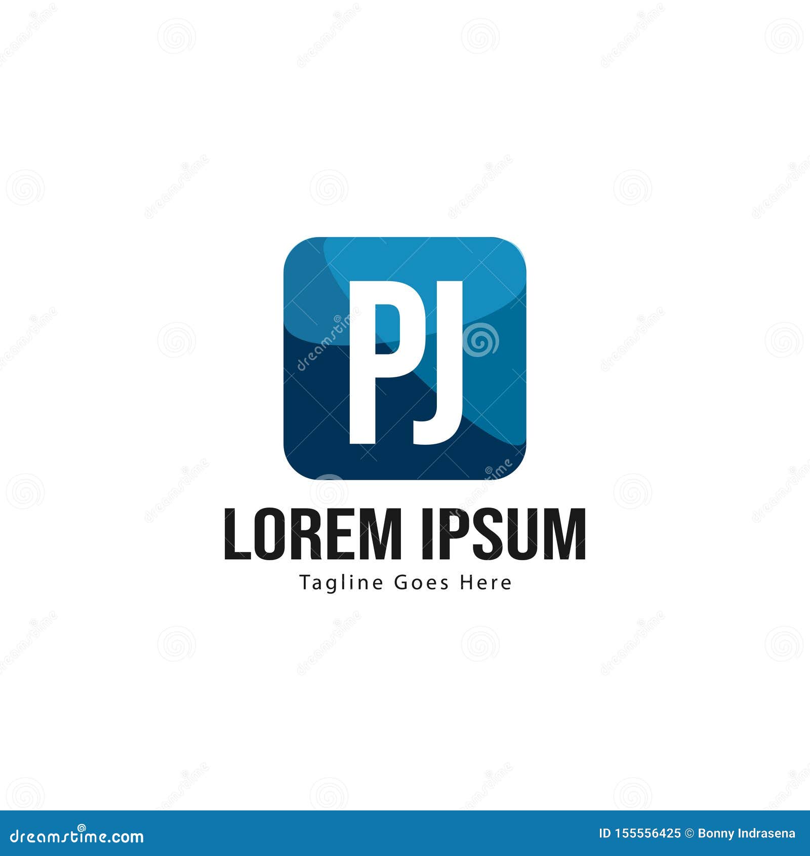 Initial PJ Logo Template with Modern Frame. Minimalist PJ Letter Logo ...