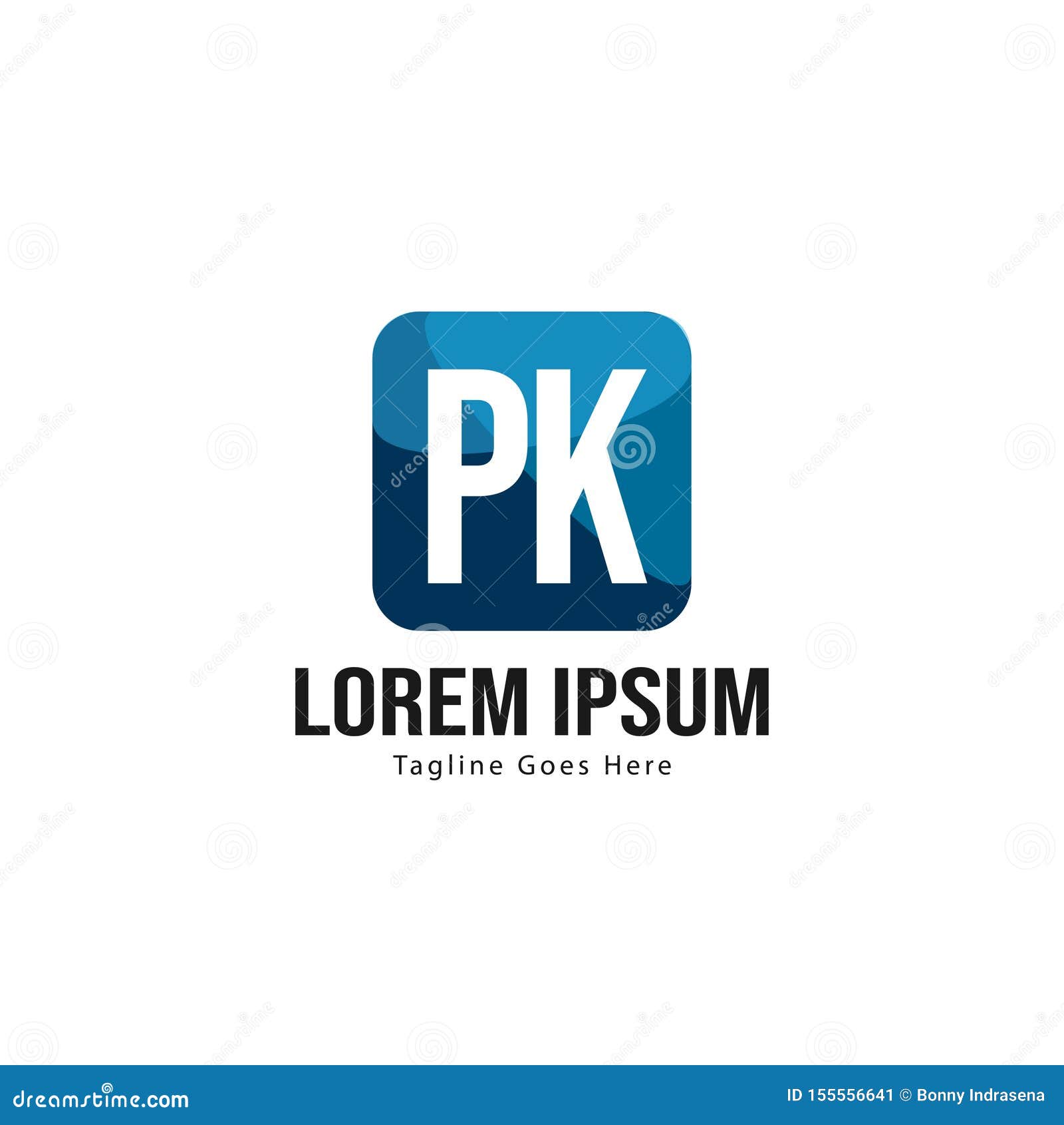 Initial PK Logo Template with Modern Frame. Minimalist PK Letter Logo ...