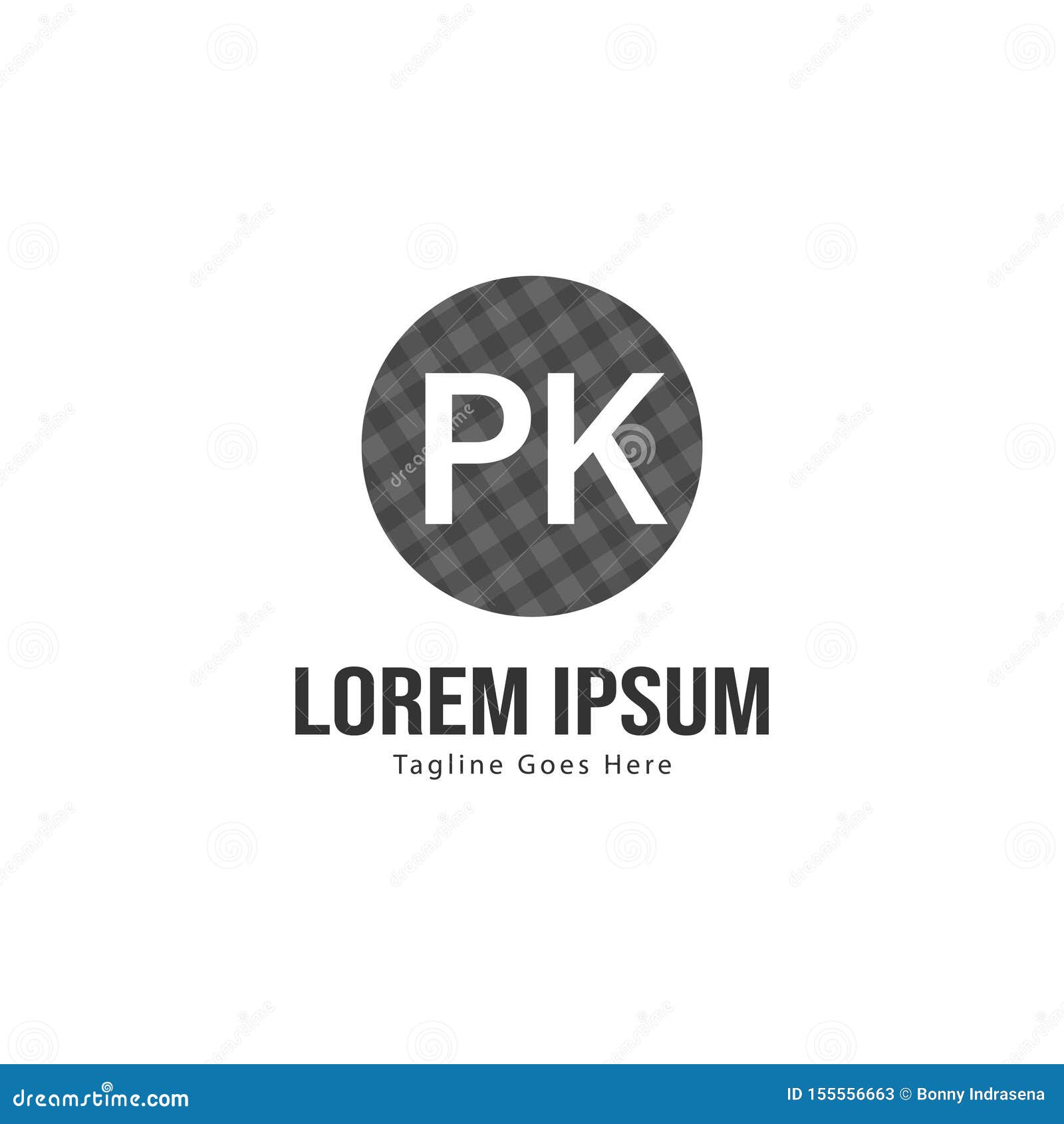 Initial PK Logo Template with Modern Frame. Minimalist PK Letter Logo ...