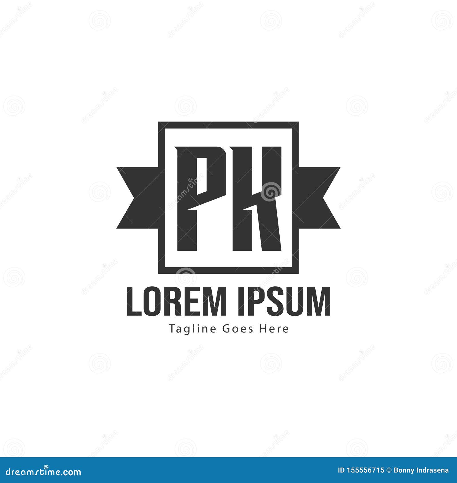 Initial PK Logo Template with Modern Frame. Minimalist PK Letter Logo ...