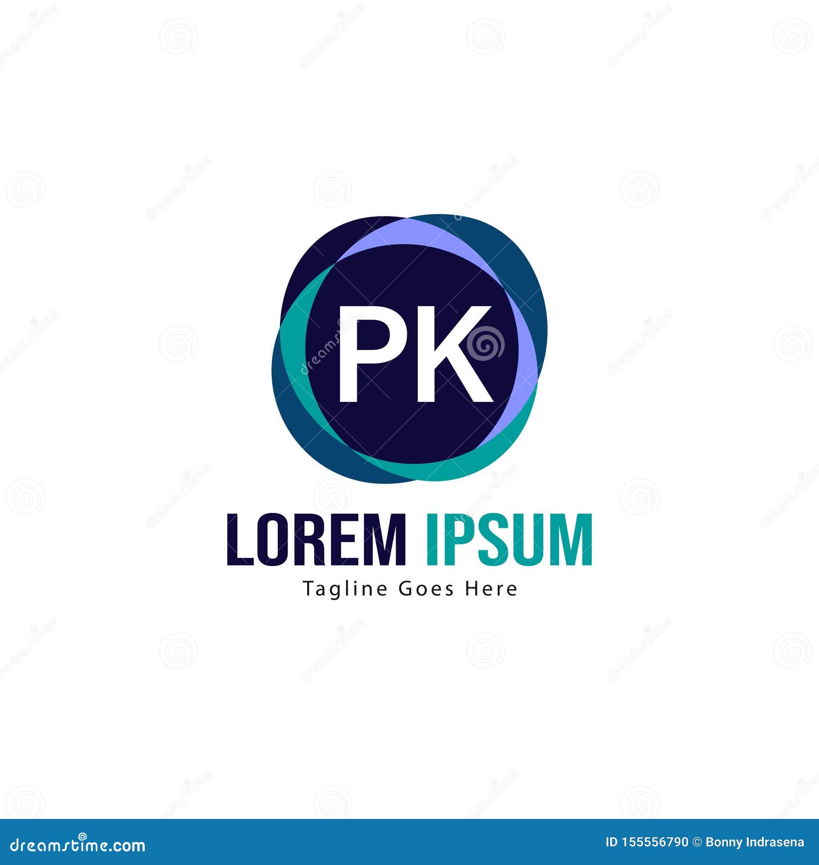 Initial PK Logo Template with Modern Frame. Minimalist PK Letter Logo ...