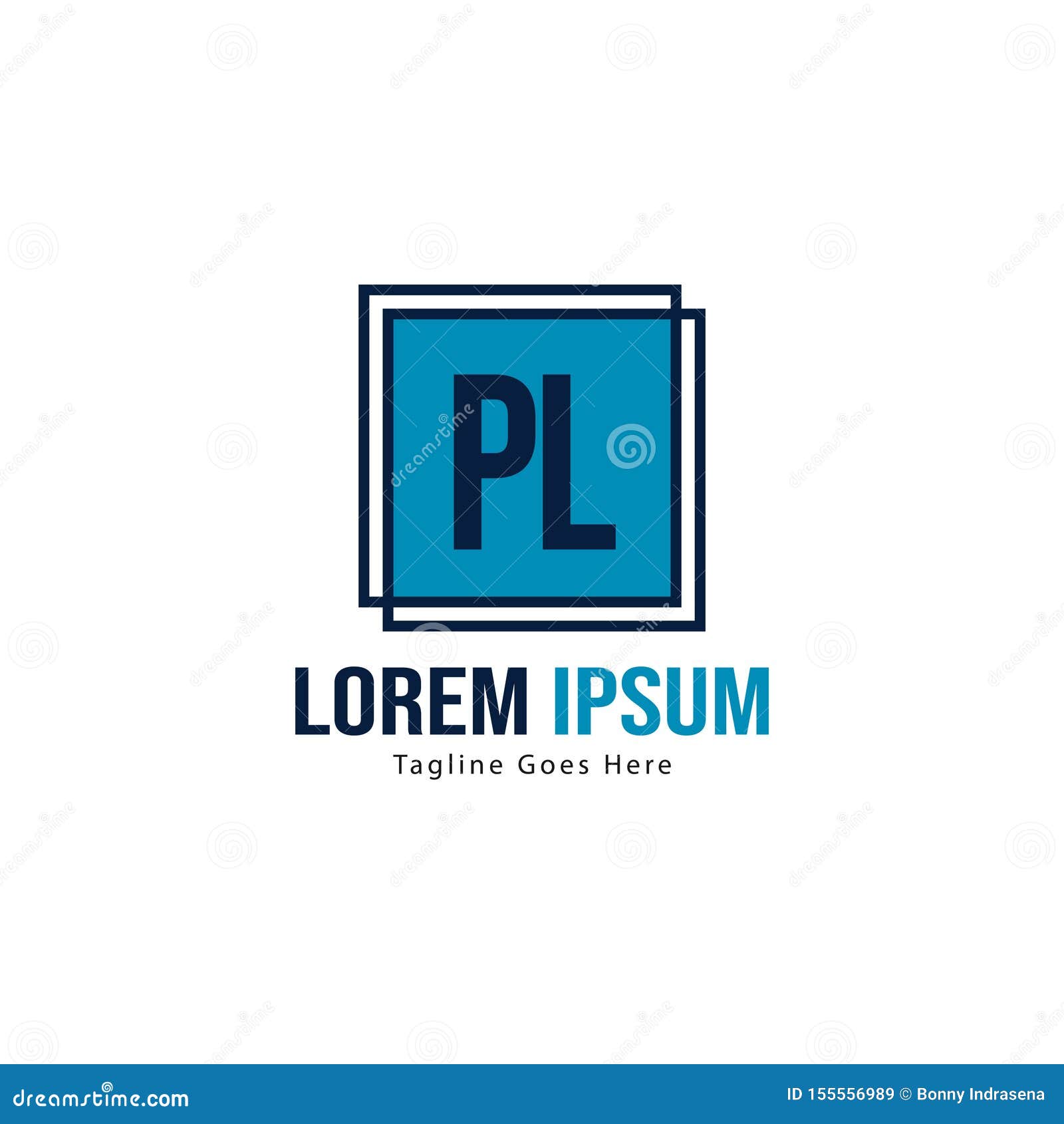 Initial PL Logo Template with Modern Frame. Minimalist PL Letter Logo ...