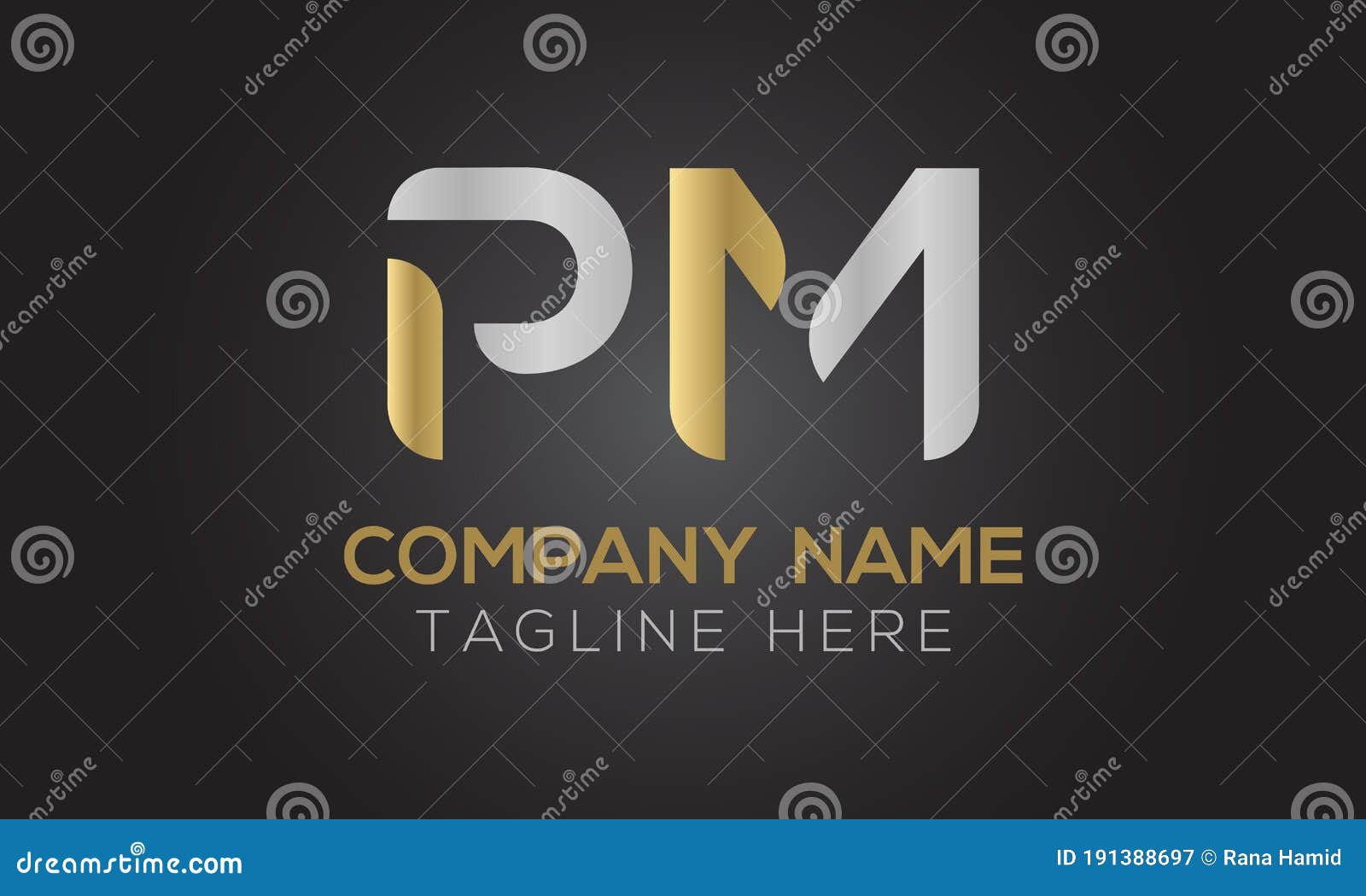 Initial PM Letter Logo With Creative Modern Business Typography Vector ...