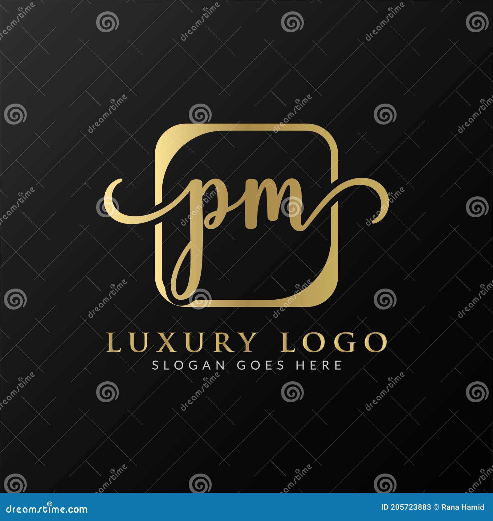 Initial PM Letter Logo Design Modern Typography Vector Template ...