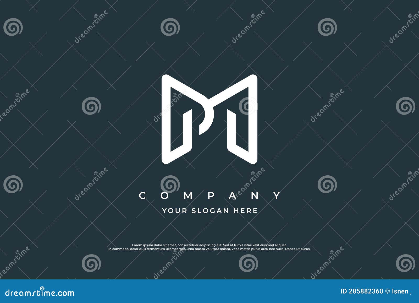 Initial PM Monogram Logo Design Vector Stock Vector - Illustration of ...