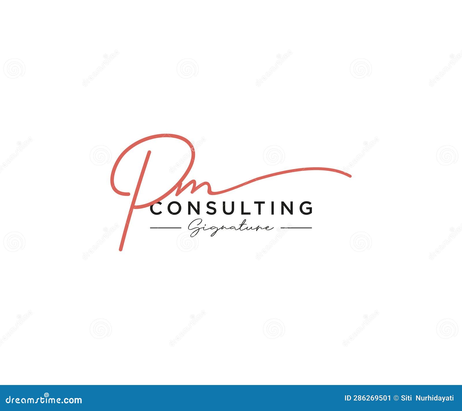 Initial PM Signature Logo Collection Template Vector. Hand Drawn ...