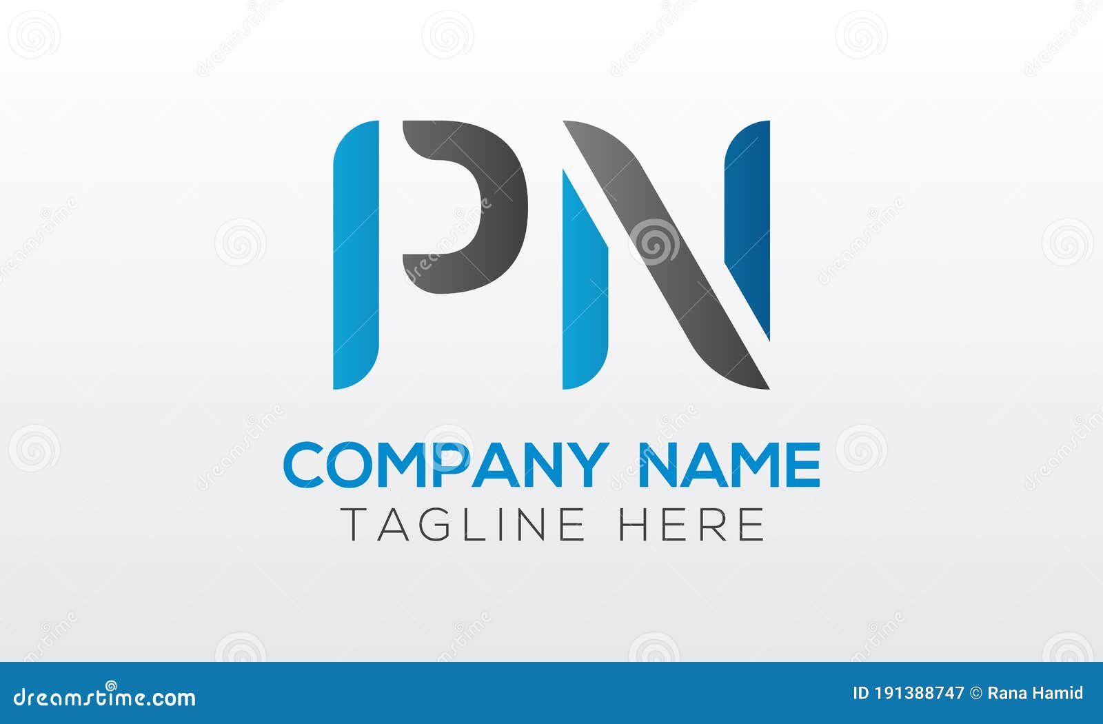 Initial PN Letter Logo with Creative Modern Business Typography Vector ...