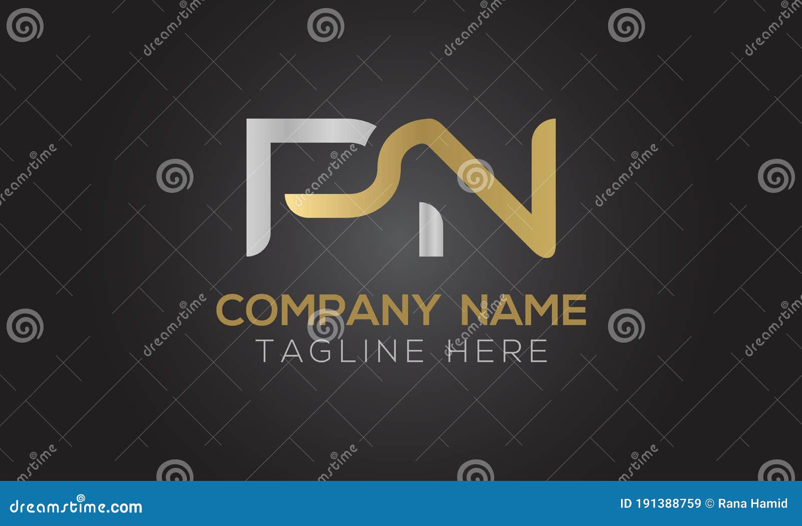 Initial PN Letter Logo with Creative Modern Business Typography Vector ...