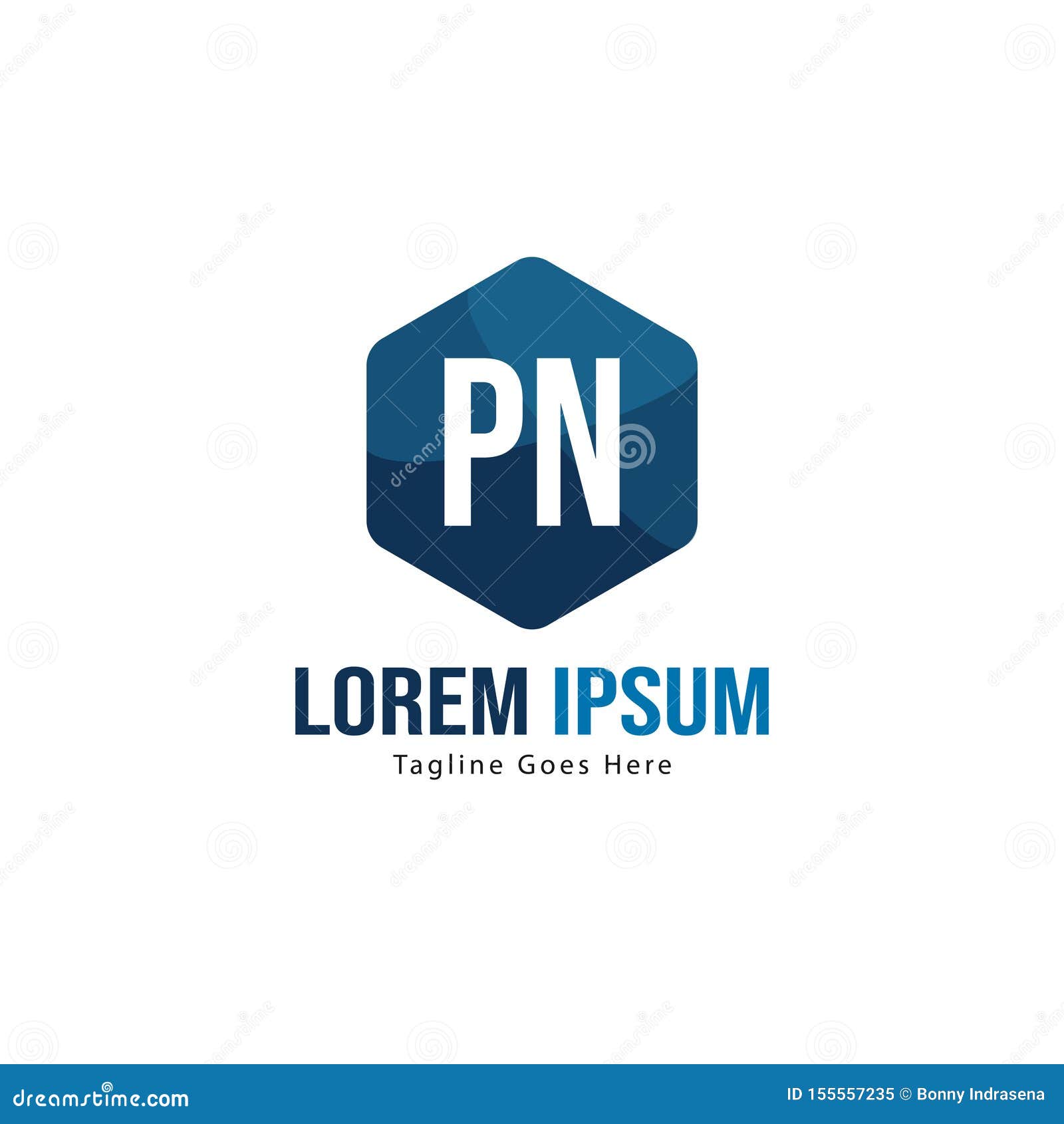 Initial PN Logo Template with Modern Frame. Minimalist PN Letter Logo ...