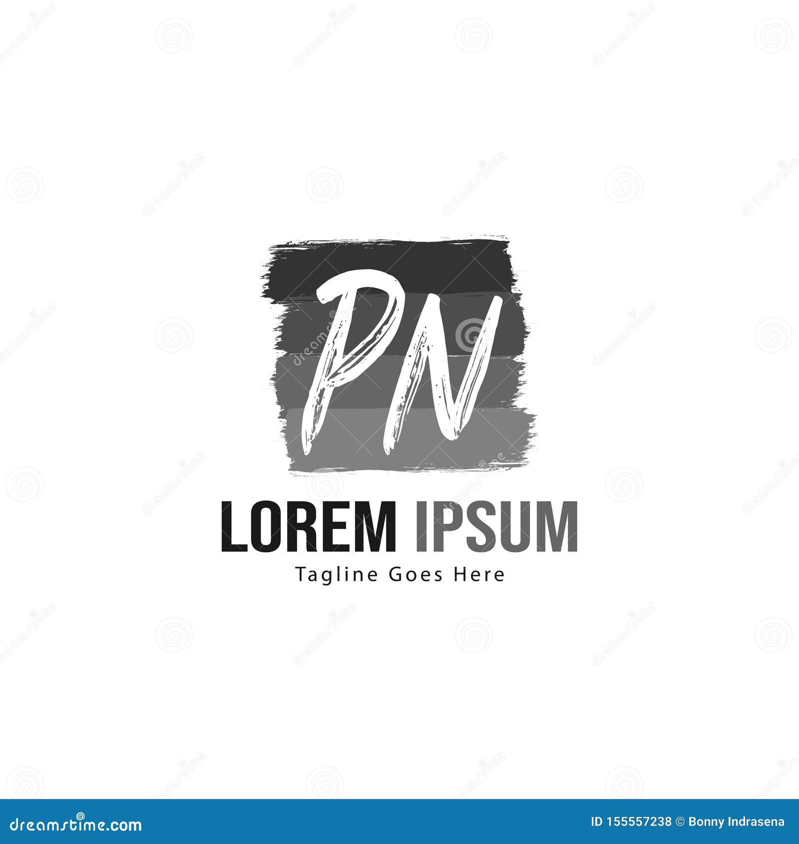 Initial PN Logo Template with Modern Frame. Minimalist PN Letter Logo ...