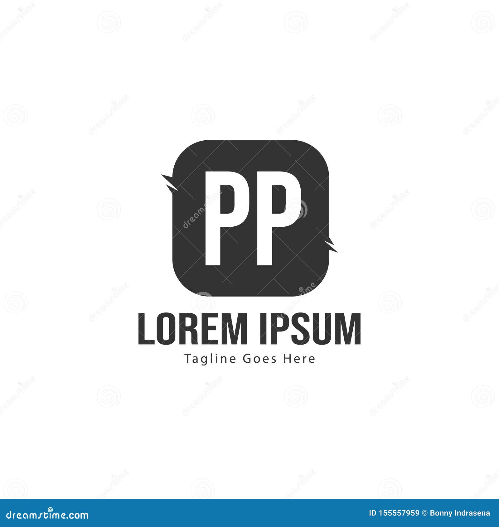 Initial PP Logo Template with Modern Frame. Minimalist PP Letter Logo ...