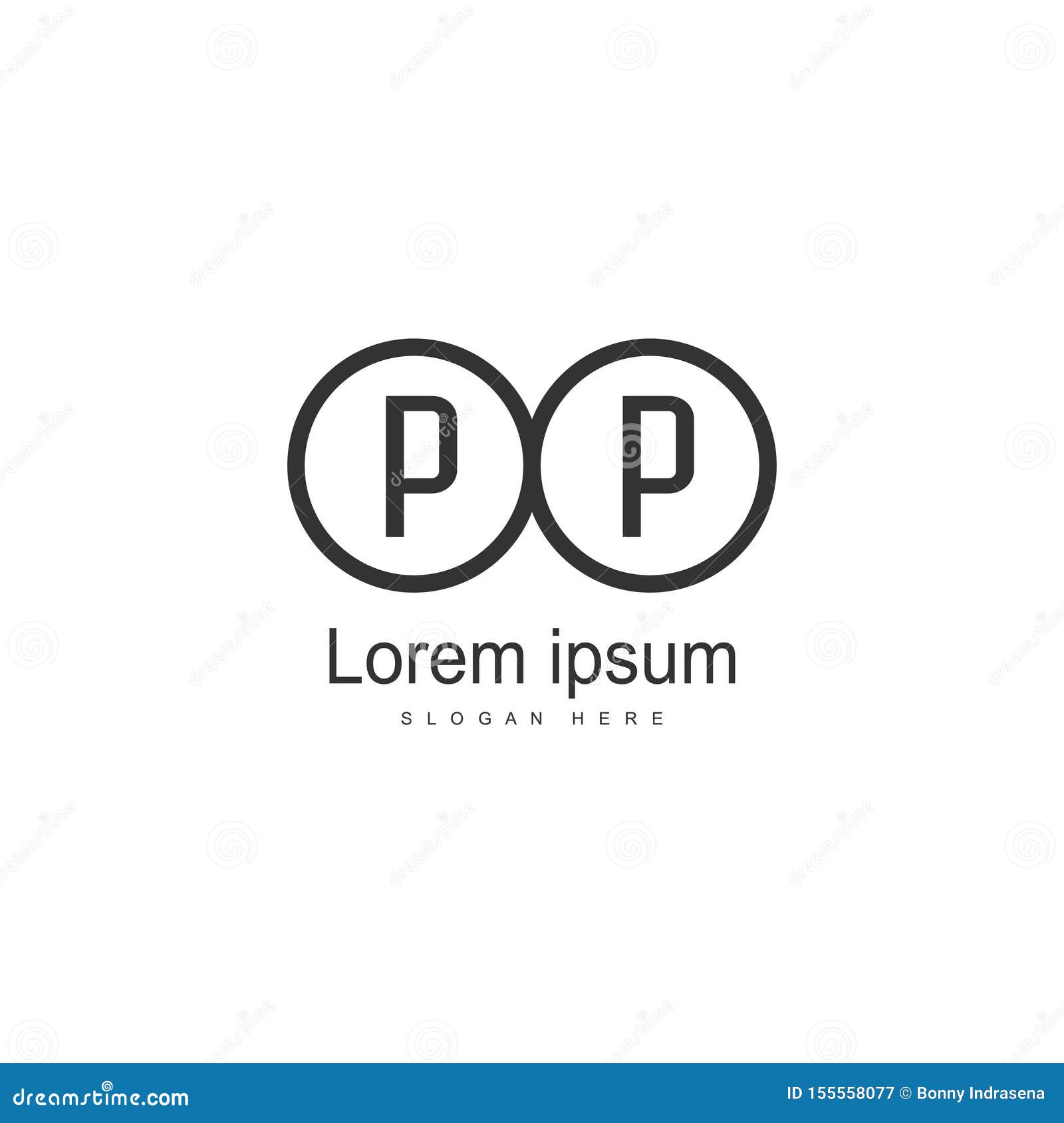 Initial PP Logo Template with Modern Frame. Minimalist PP Letter Logo ...