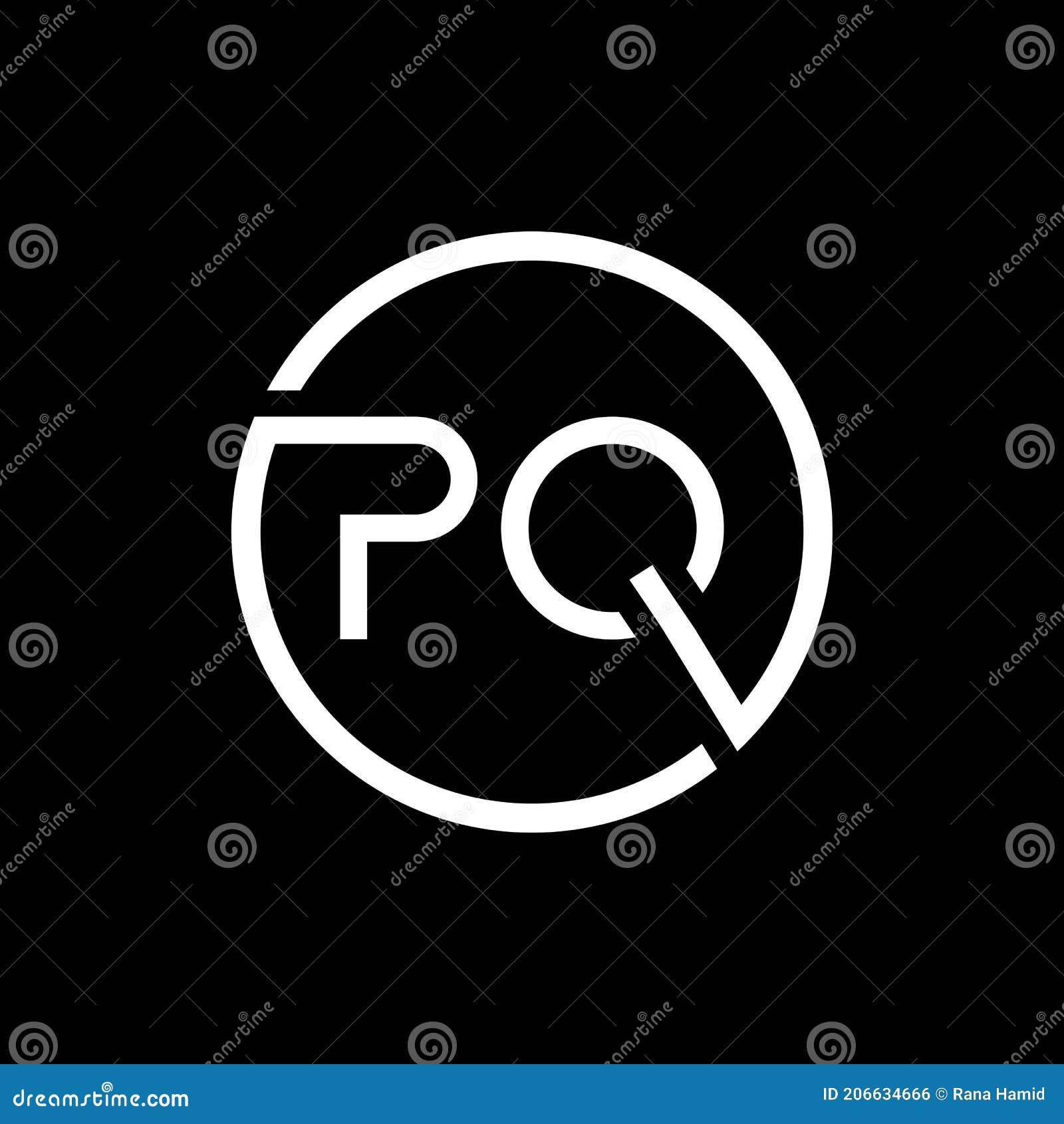 Initial PQ Letter Logo Creative Typography Vector Template. Creative ...