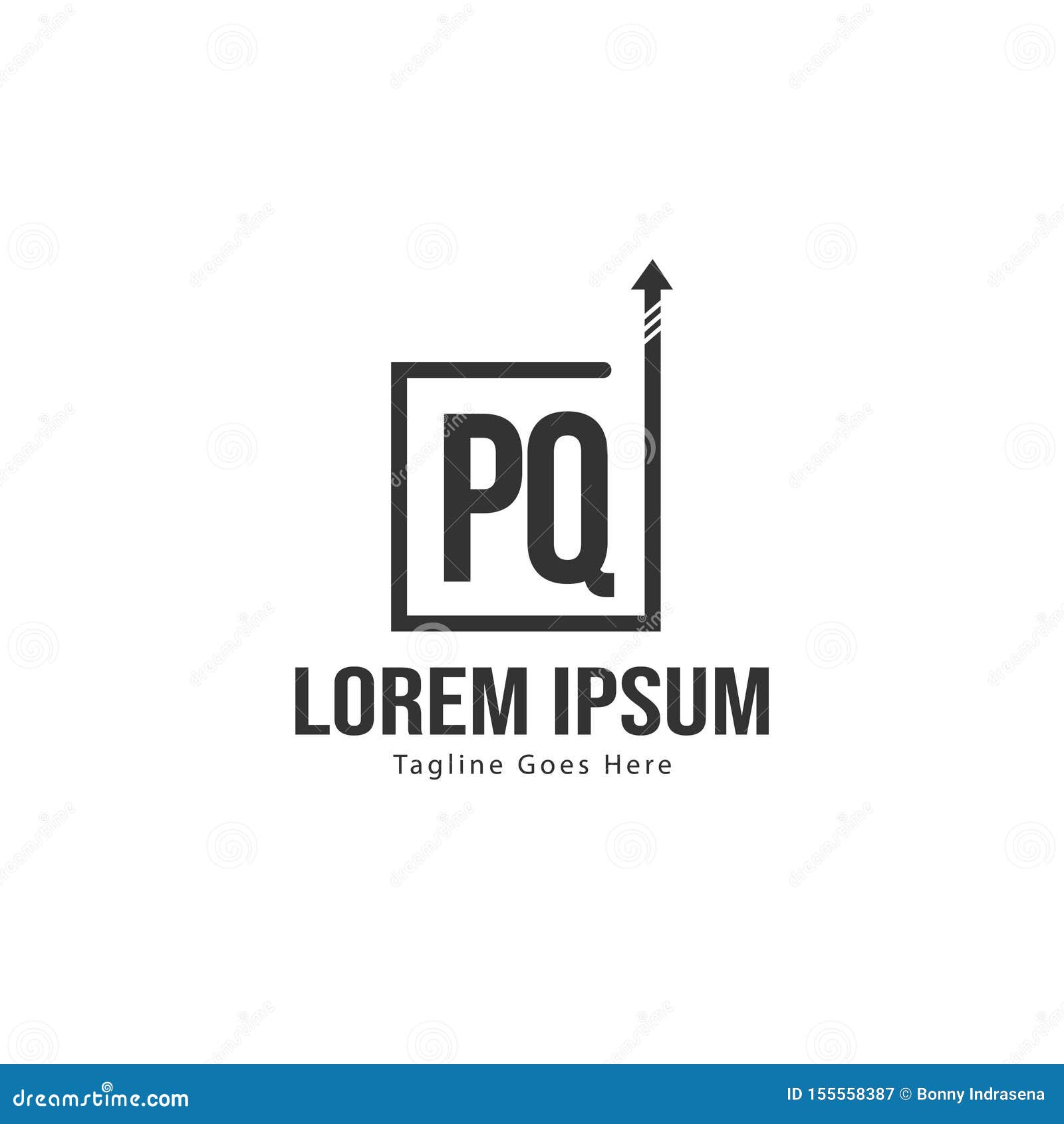 Initial PQ Logo Template with Modern Frame. Minimalist PQ Letter Logo ...
