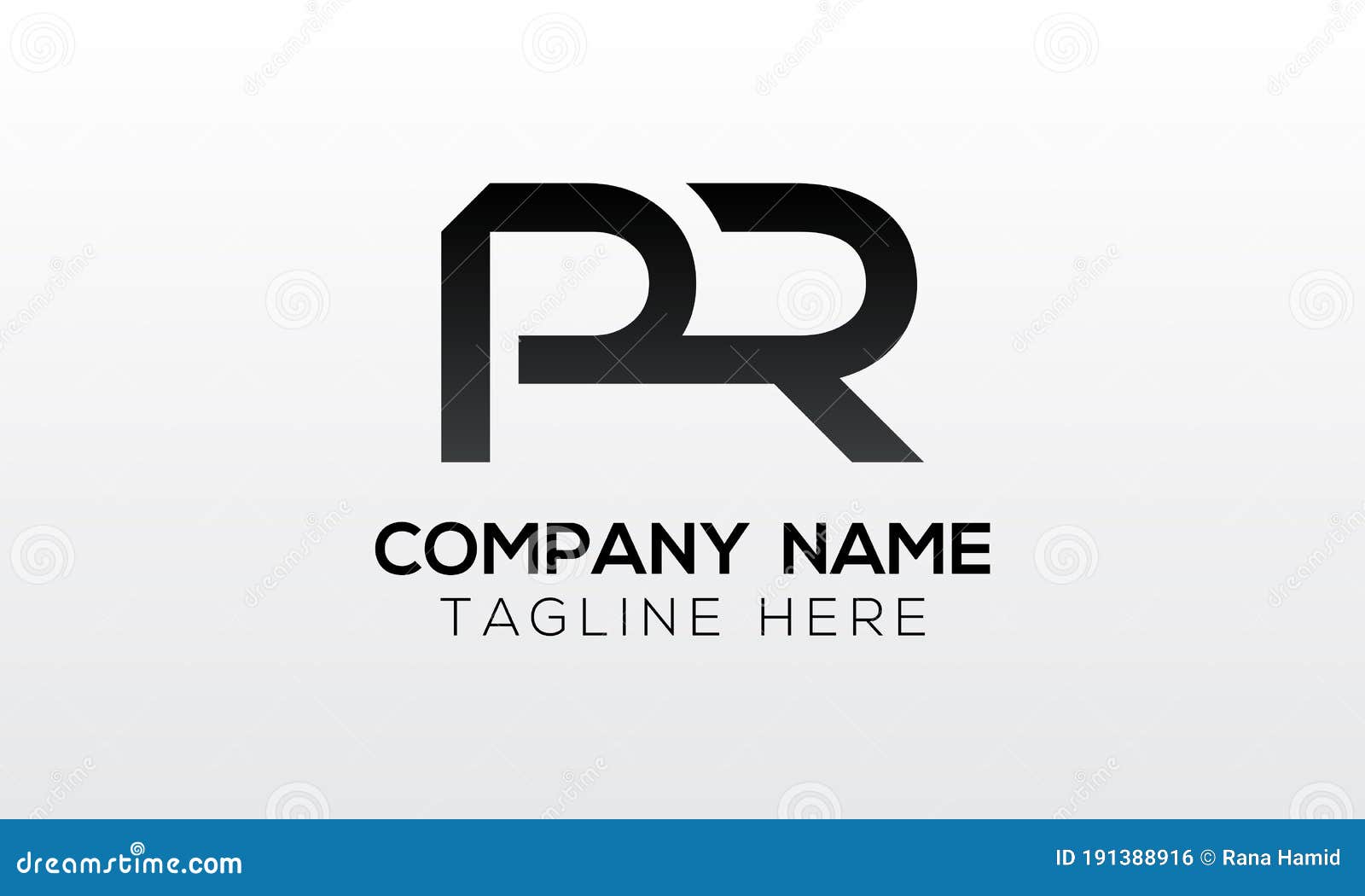 Initial PR Letter Logo with Creative Modern Business Typography Vector ...