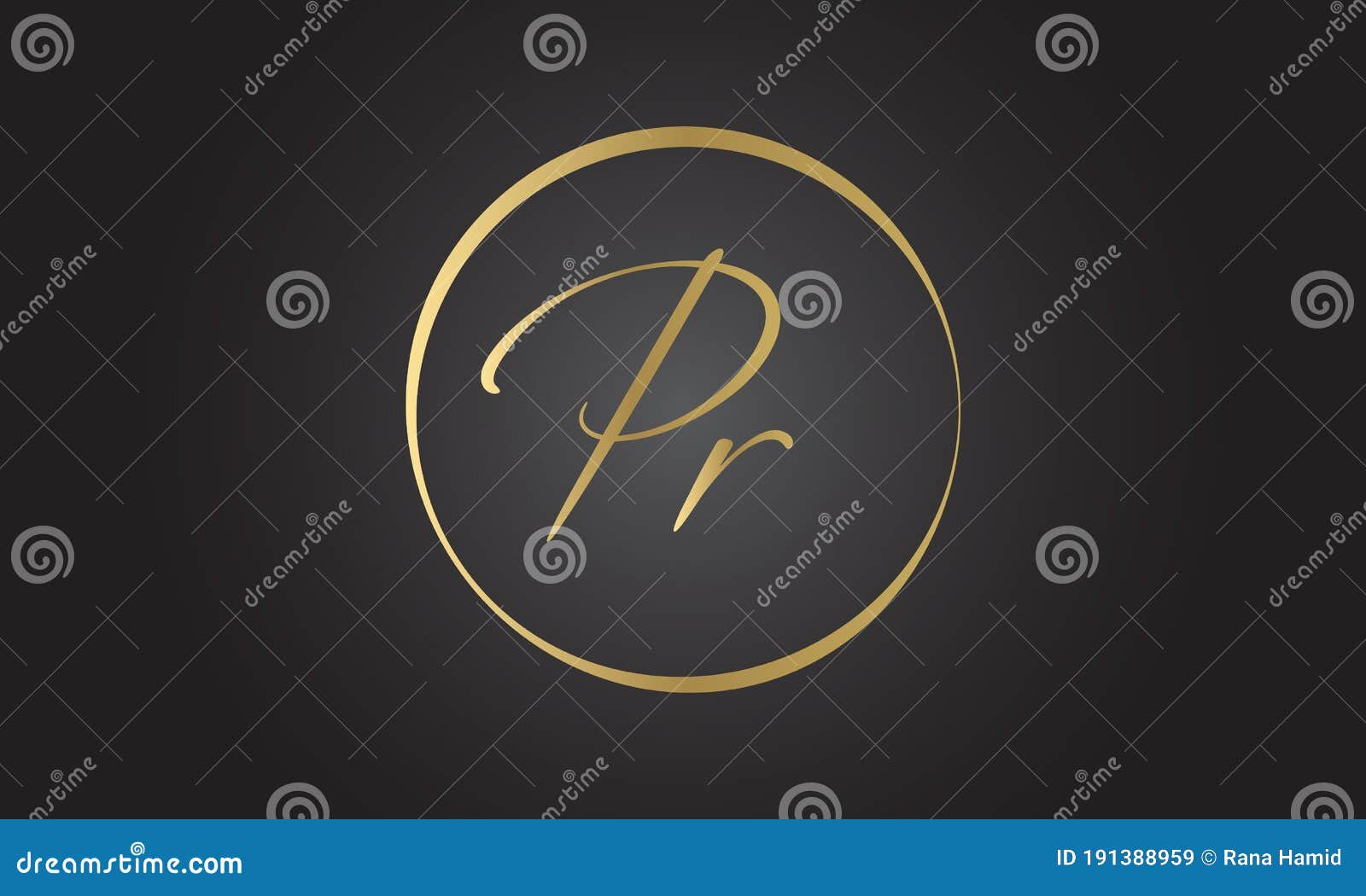 Initial PR Letter Logo with Creative Modern Business Typography Vector ...