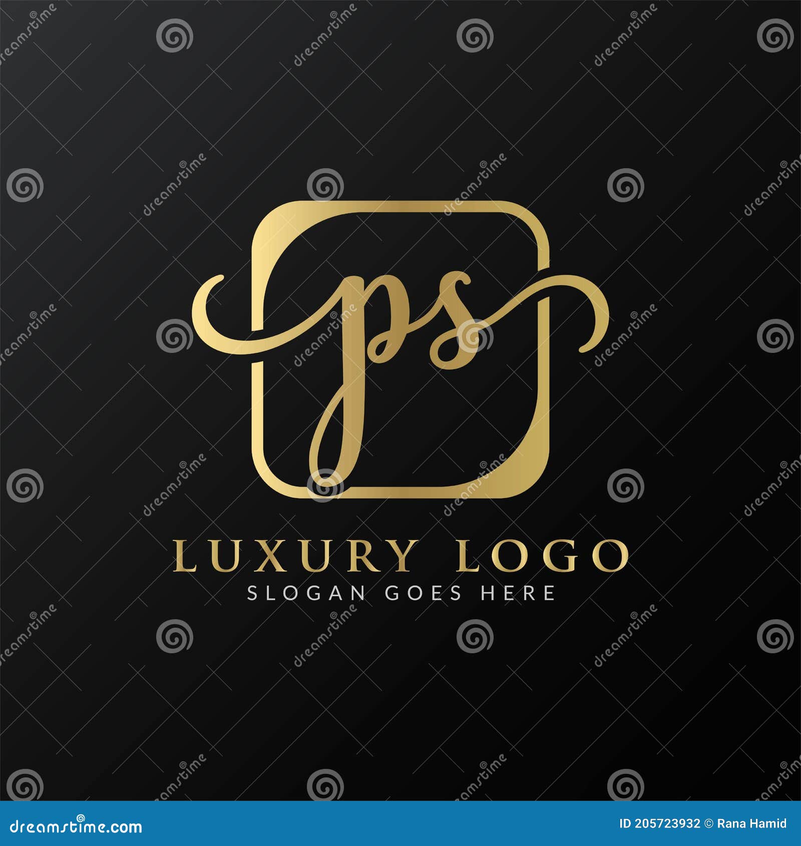 Initial PS Letter Logo Design Modern Typography Vector Template ...