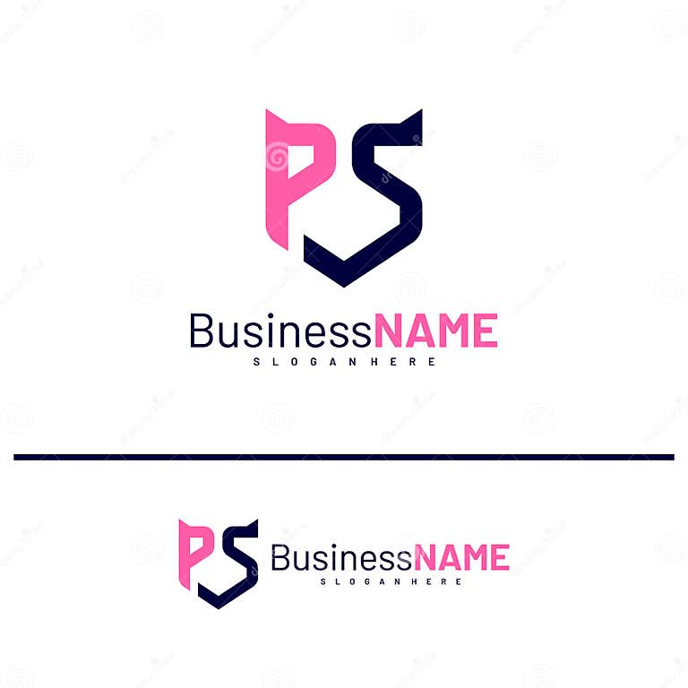Initial PS Logo Design Vector Illustration, Creative Letter PS Logo ...