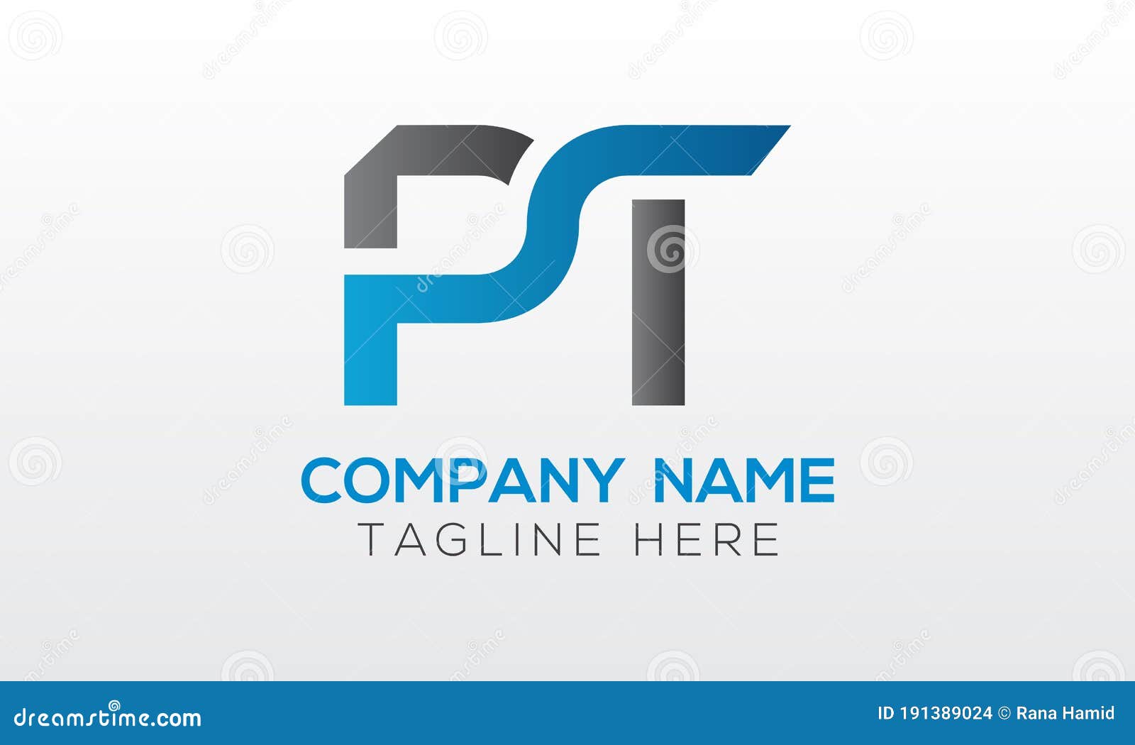 Initial PT Letter Logo with Creative Modern Business Typography Vector ...