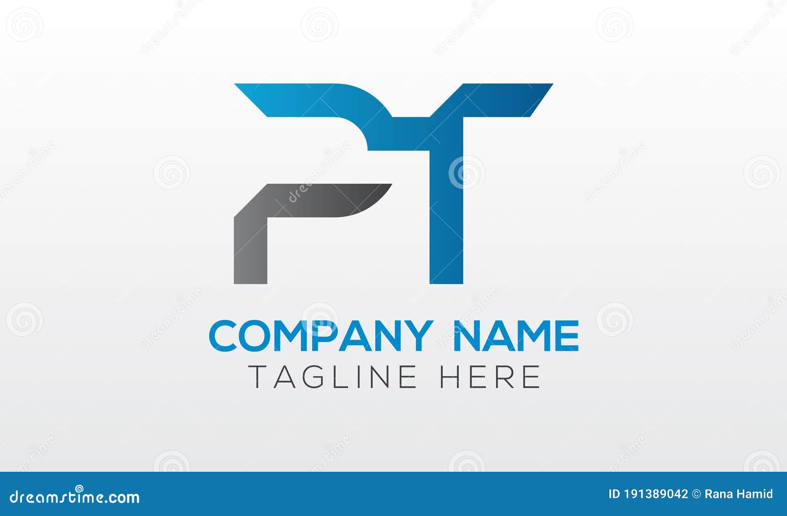 Initial PT Letter Logo with Creative Modern Business Typography Vector ...