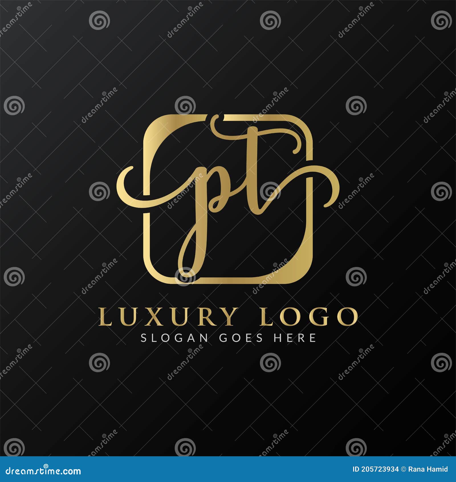 Initial PT Letter Logo Design Modern Typography Vector Template ...