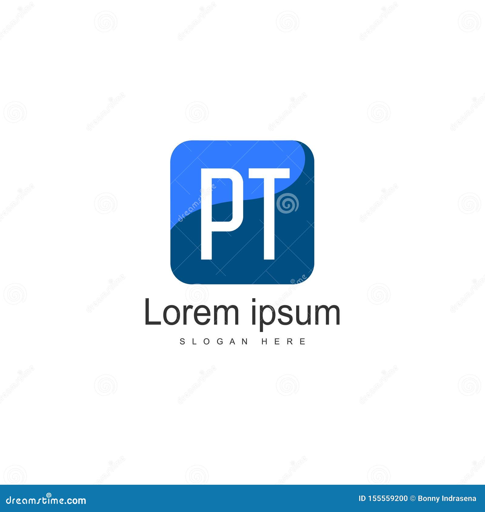 Initial PT Logo Template with Modern Frame. Minimalist PT Letter Logo ...