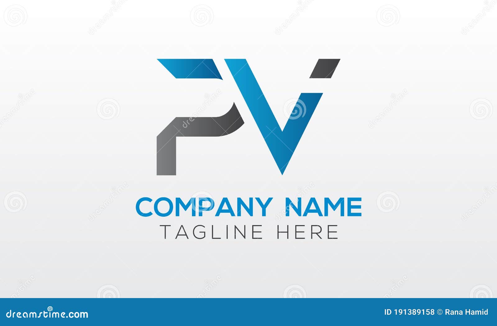 Initial PV Letter Logo with Creative Modern Business Typography Vector ...