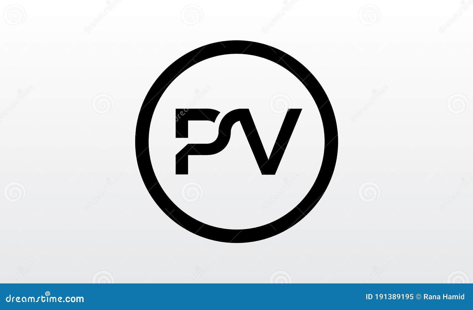 Initial PV Letter Logo with Creative Modern Business Typography Vector ...