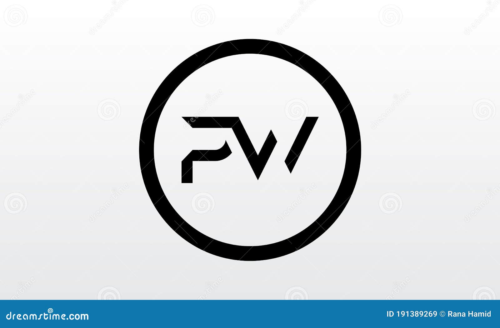 Initial PW Letter Logo with Creative Modern Business Typography Vector ...