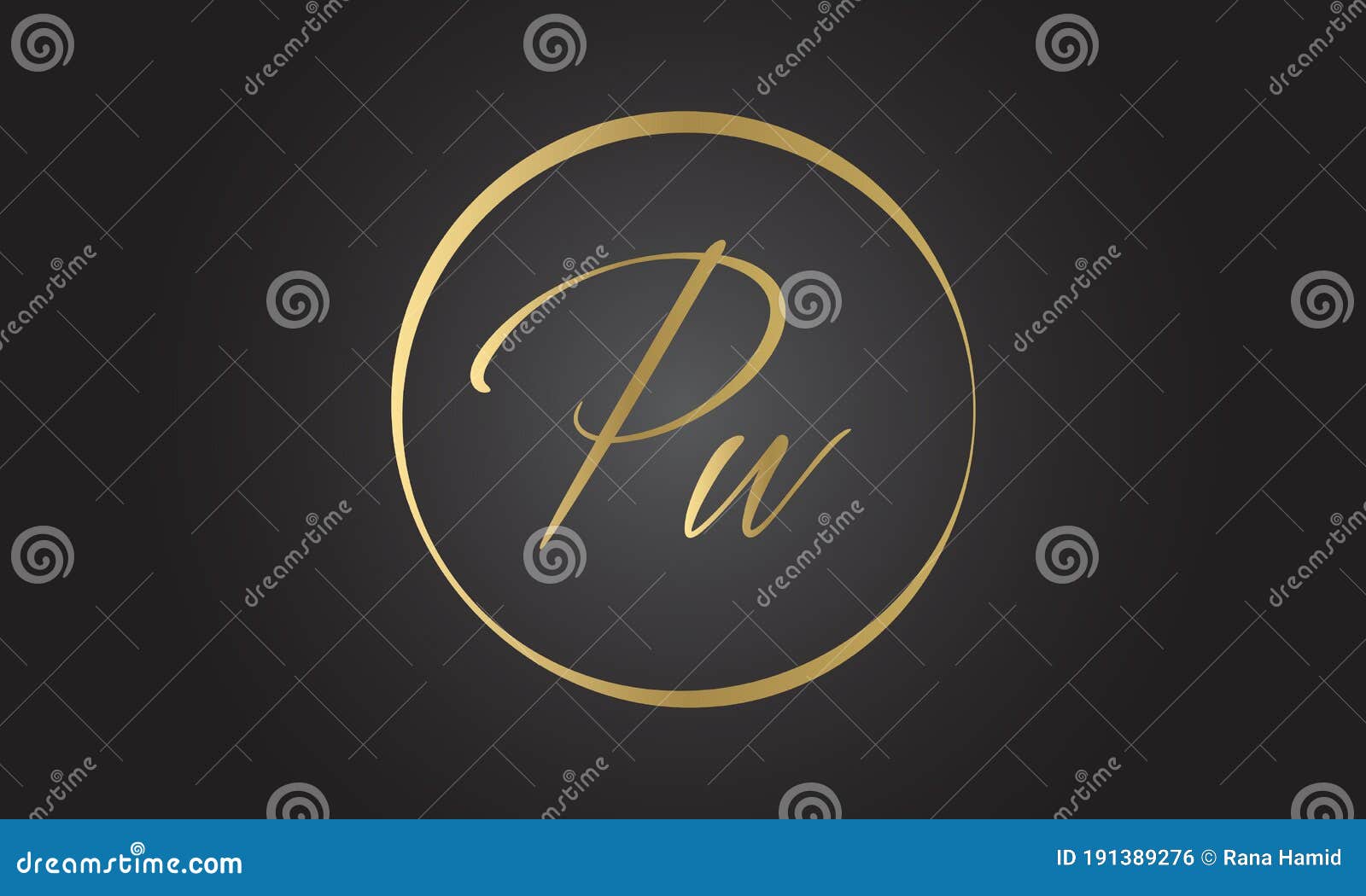 Initial PW Letter Logo with Creative Modern Business Typography Vector ...