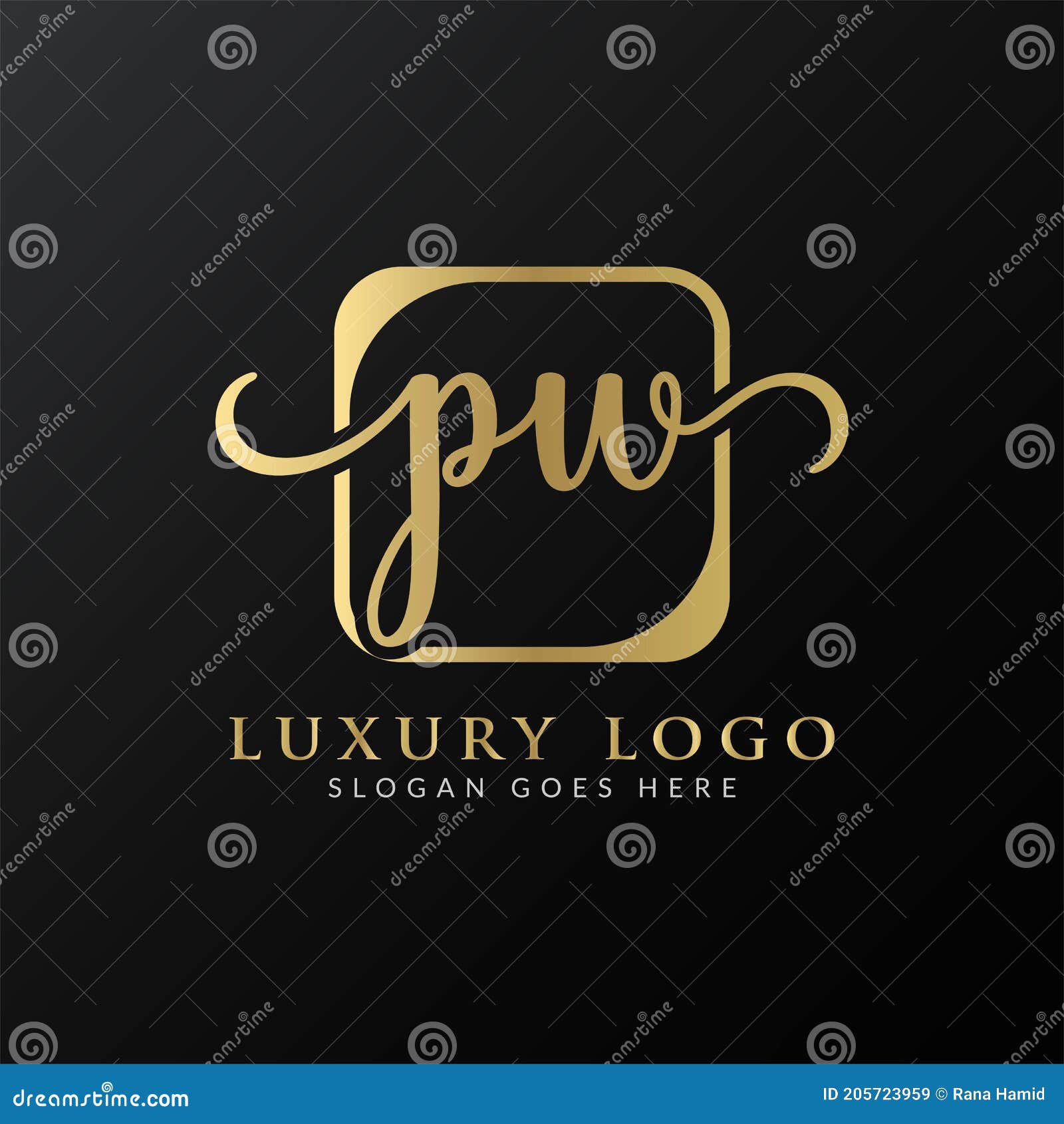 Initial PW Letter Logo Design Modern Typography Vector Template ...